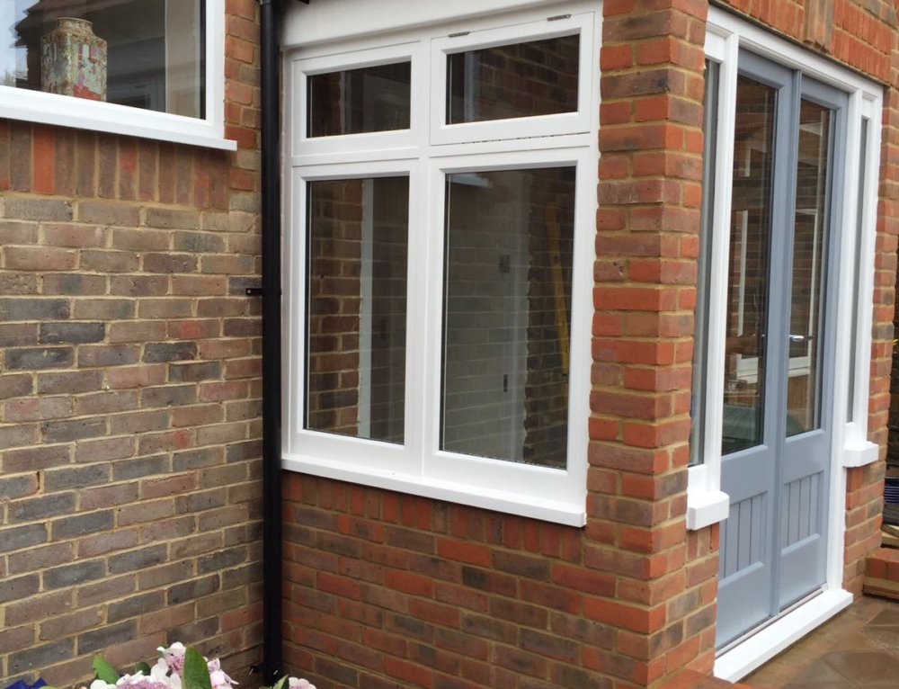 Bespoke Timber Window with Stained Glass - Harris Windows and Joinery